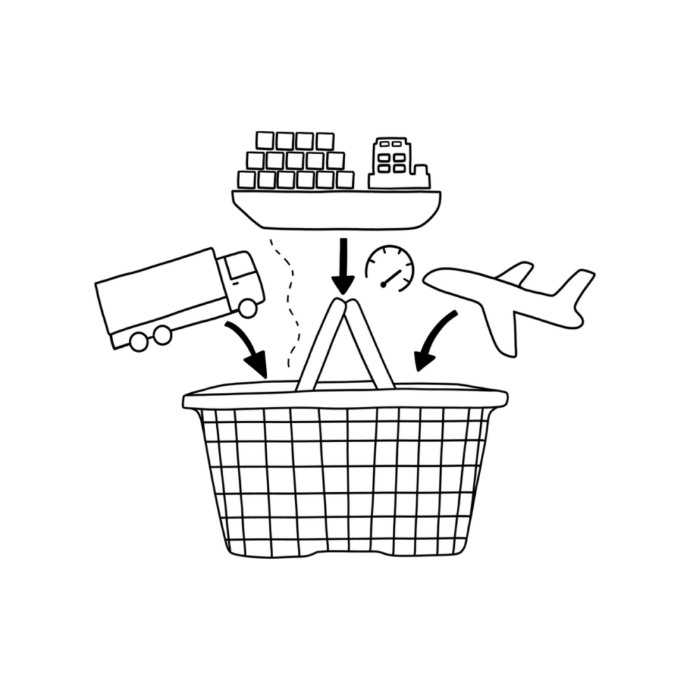 Premium 'Food Miles' Illustration | Sustainable Living