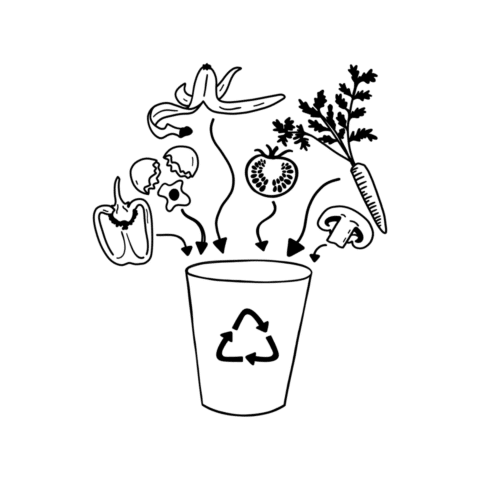 Premium 'Less Food Waste' Illustration | Sustainable Living