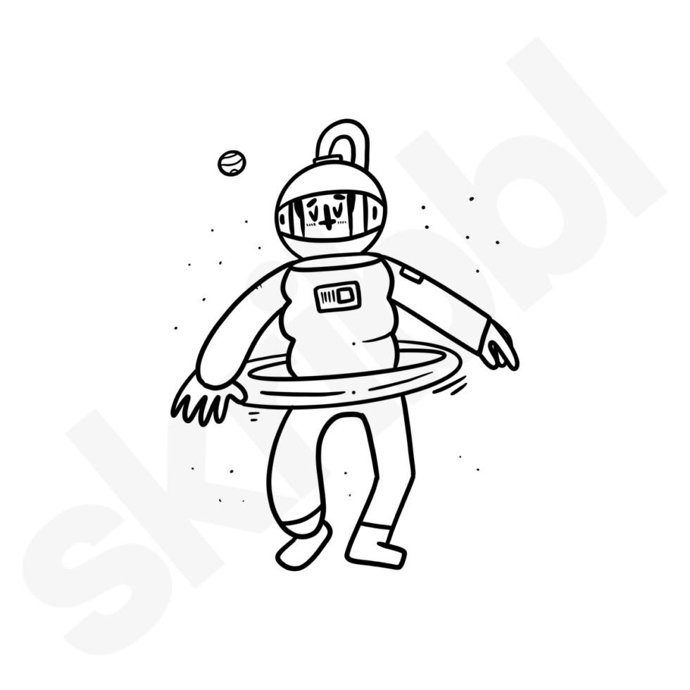 'Astronaut & Ring' Illustration | Astronauts