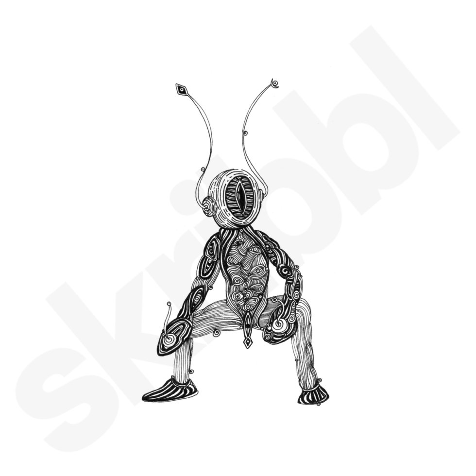 'Insect Man' Illustration | Extraterrestrial Beings