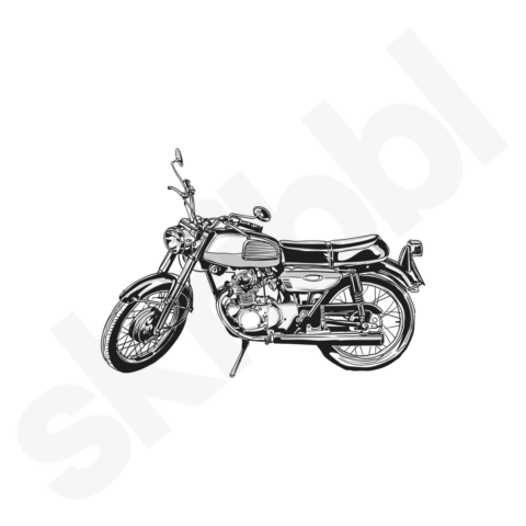 'Classic Motorcycle' Illustration | Classic Motorcycles