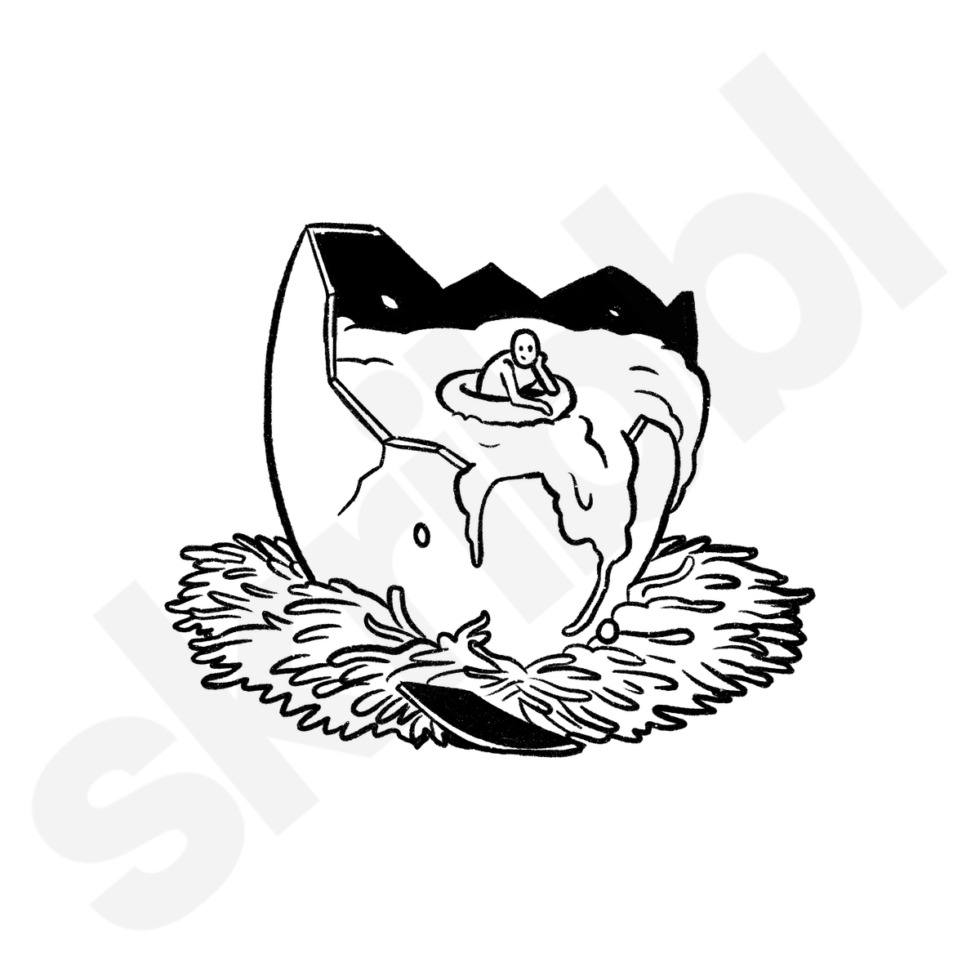 'Egg Riding' Illustration | Creative Concepts