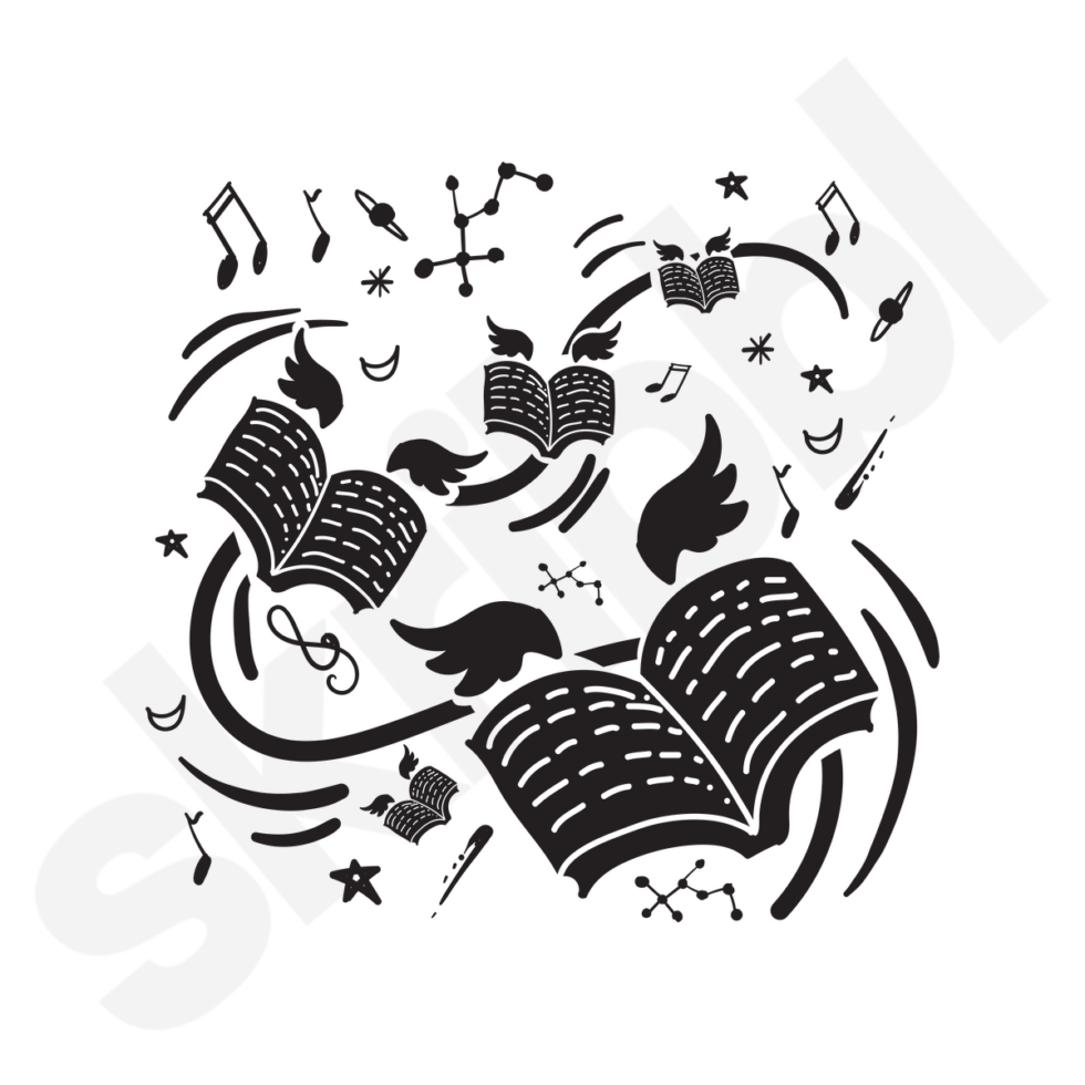 'Flying Books' Illustration | Download Now!