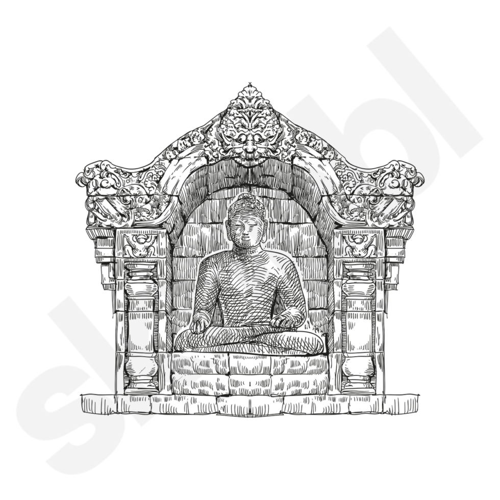 'Buddha Statue' Illustration | Eastern Temples