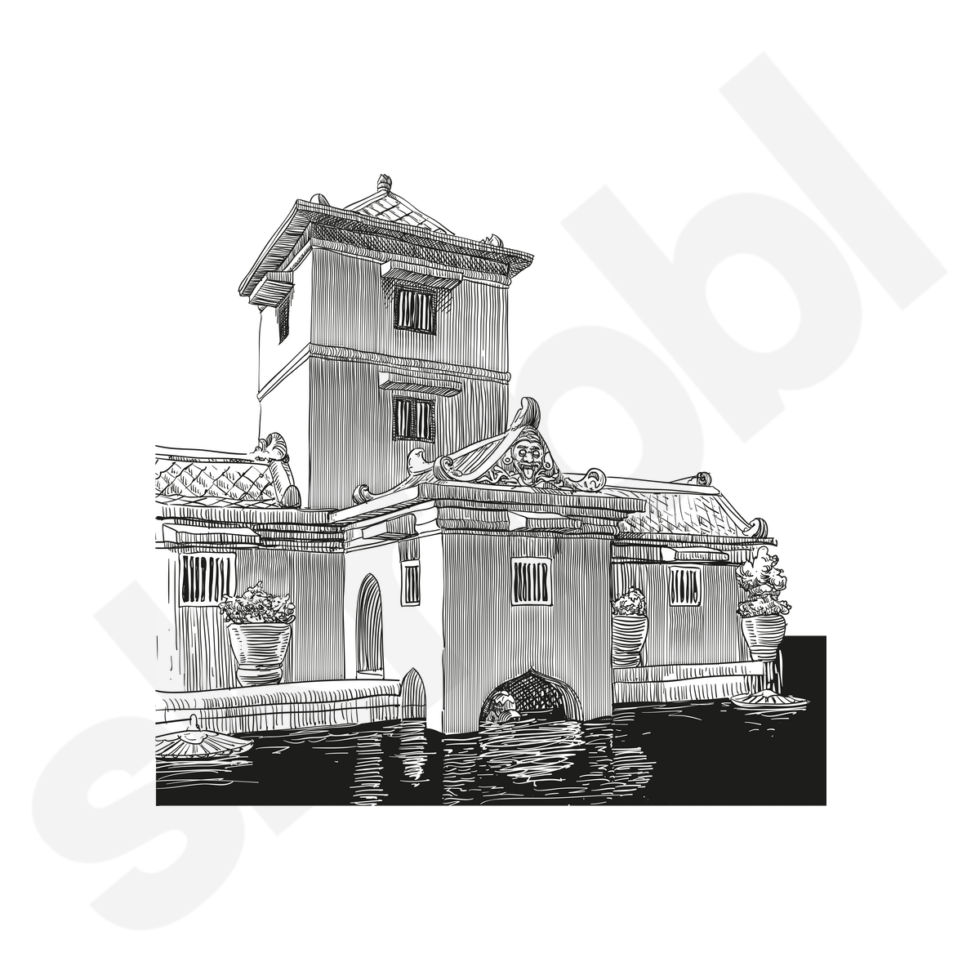 'Water Castle' Illustration | Historical Buildings
